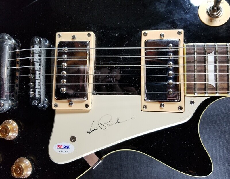 Les Paul Autographed Signed Style Guitar PSA/DNA Sticker | eBay