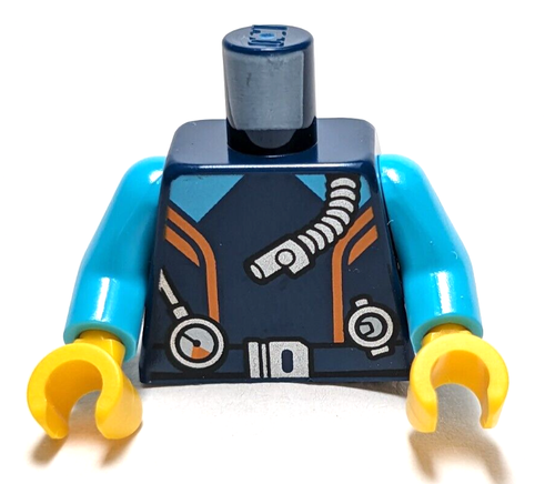 Lego - Minifigure Torso - Dark Blue Navy, Wet Suit, Diver | eBay
