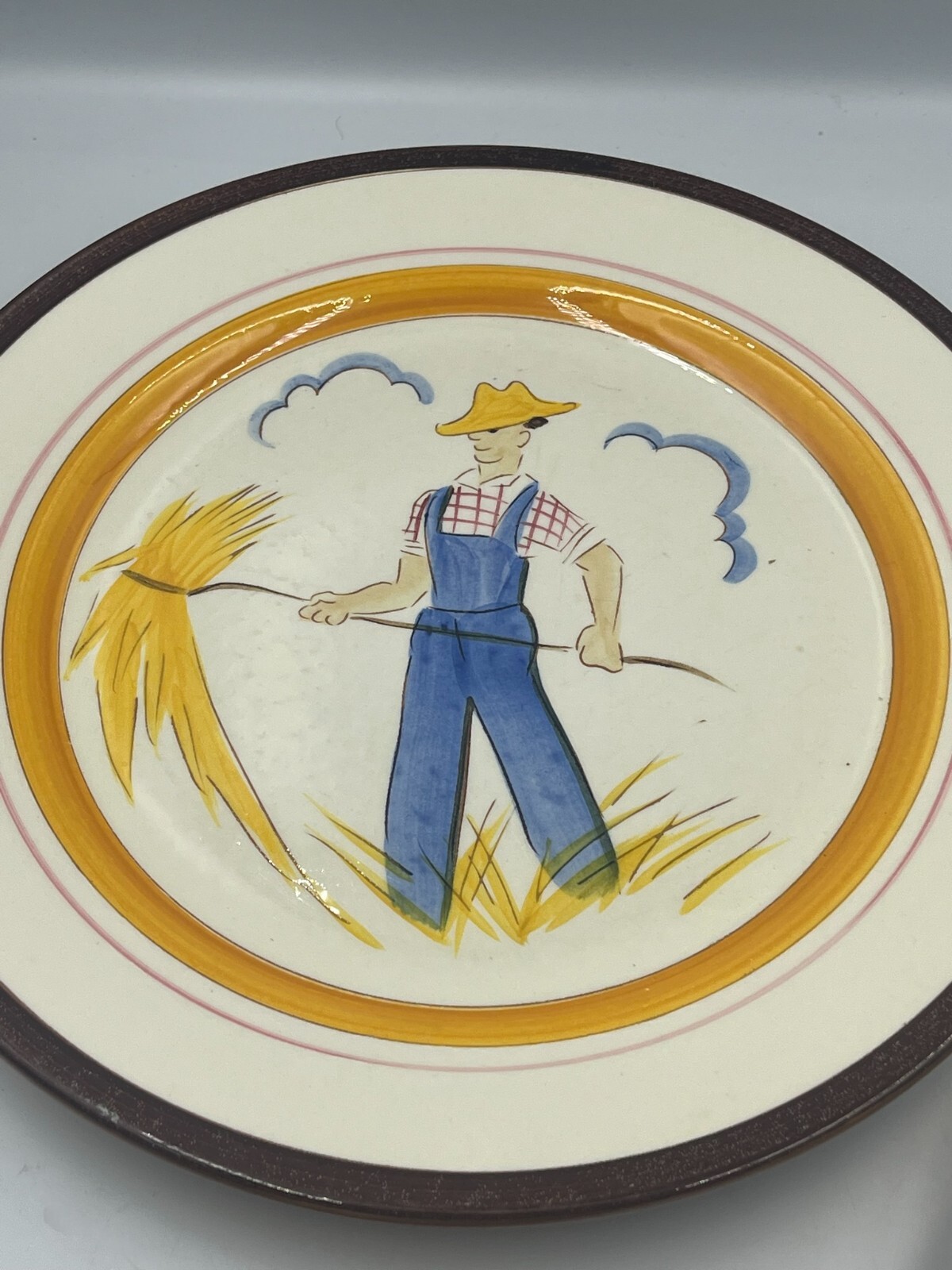 Country Life Farmer and Pig Plates Stangl Pottery Trenton NJ EUC ...