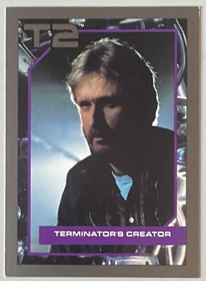 JAMES CAMERON, THE TERMINATOR, RARE ! 1991 IMPEL T2 COLLECTOR'S CARD ...