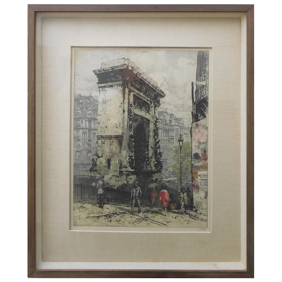 Franz Xavier Wolf (Austrian, 1896-1990), "Paris Port ST. Denis ...