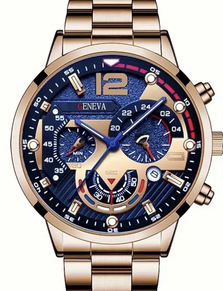 Geneva Watches Geneva Unisex Stainless Steel & Diamonte Watch Ass