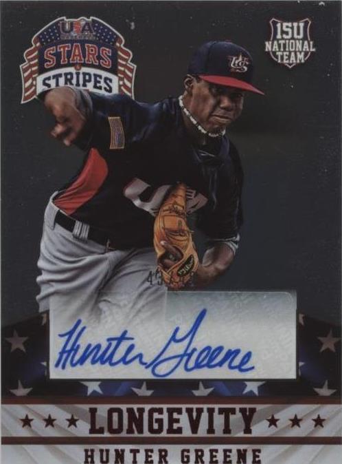 2015 Panini Stars and Stripes - Longevity Signatures Hunter Greene #43 ...