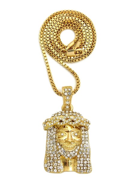 Hip Hop Lil Yachty Jesus Piece Pendant 24" Box Chain 14k Gold Plated | eBay