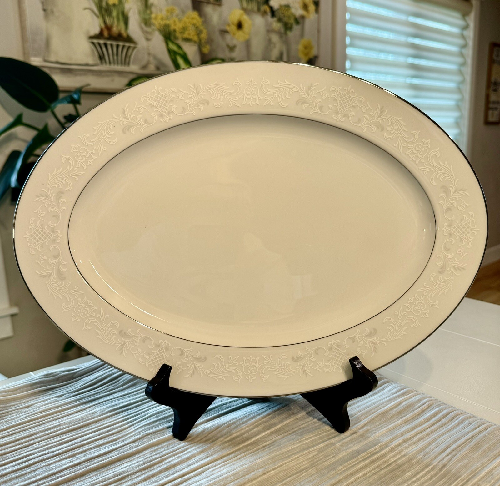 Sango Fine China Of Japan 14” Oval Serving Platter Florence Pattern ...
