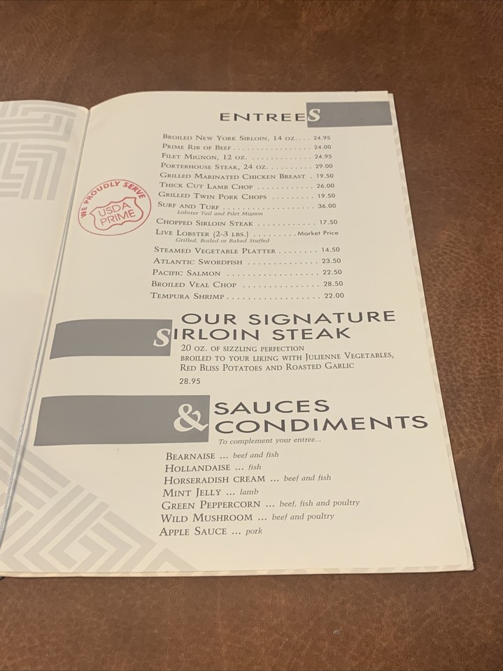 Rare Bally’s Steakhouse Las Vegas Restaurant Menu 1994 | eBay