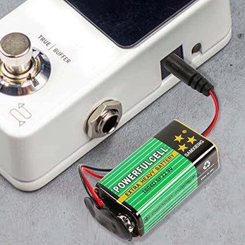 9V Battery Connector 9v Battery Clip T Type with DC 5.5mmx2.1mm Male ...