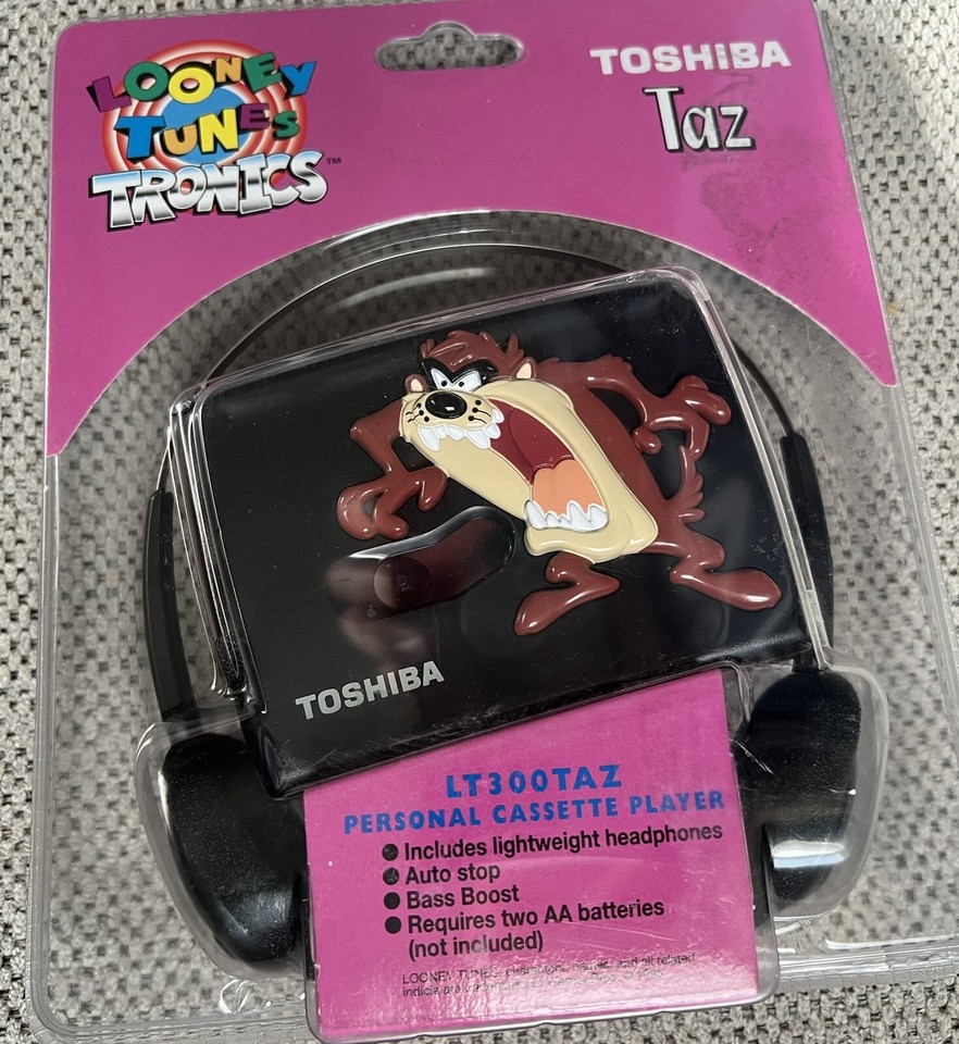 NIP Vintage Toshiba Looney Tunes TAZ Cassette Player LT300TAZ ...