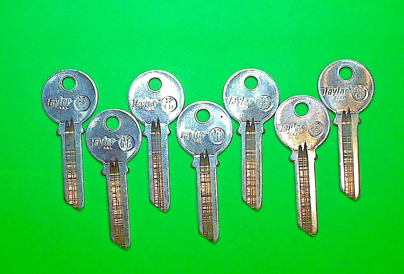 YALE TAYLOR 12LD KEYWAY, 6 PIN KEY BLANKS, LOT OF (7), NOS - LOCKSMITH ...
