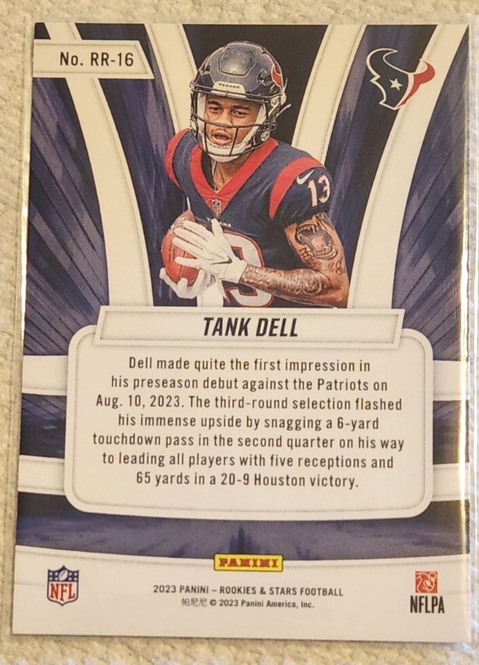 2023 TANK DELL RC PURPLE Pink ROOKIE RUSH Panini ROOKIES / STARS RC # ...