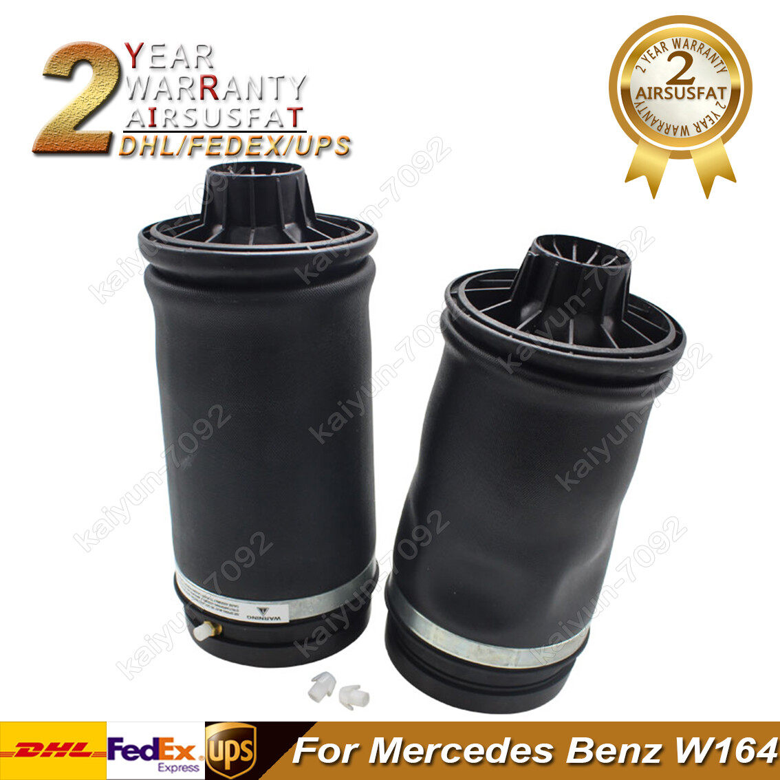 2X Rear Air Suspension Spring Bags for Mercedes W164 GL450 2007-2016 ...