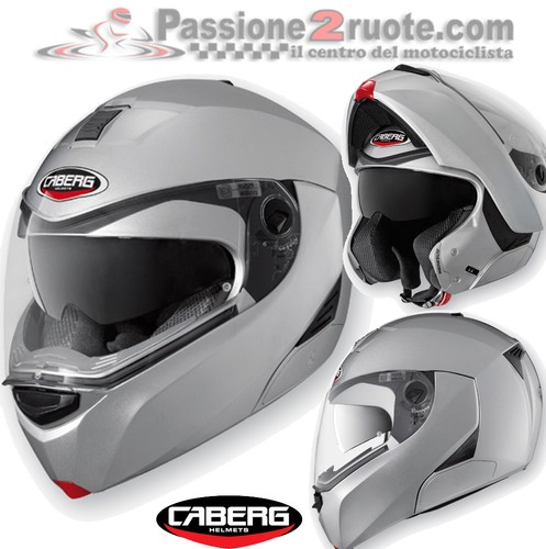 Caberg Modus Silver Helmet Modular Helmet Casque Helm Size L | eBay