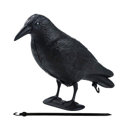 Crow Bird Garden Ornament Simulated Crow Outdoor Yard Animal Statue ...