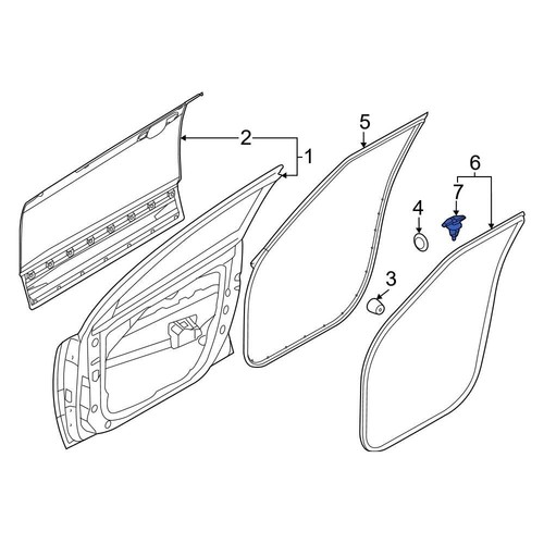 For Kia Sportage 2023-2025 Kia 82133GI000 Door Seal Clip | eBay
