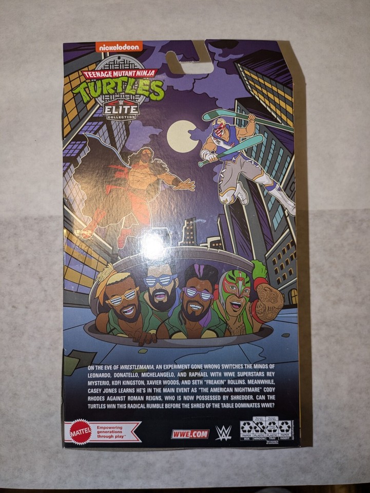 WWE X TMNT ELITE Series 2 Seth Rollins / Leonardo RARE Action Figure ...