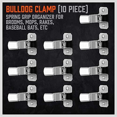 10 Pack Heavy Duty Metal Spring Grip Mop and Broom Holder Clips for ...