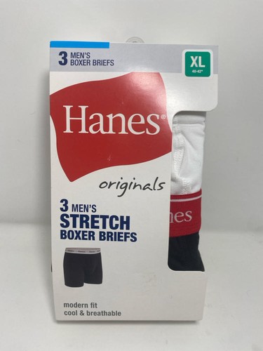 XL-Hanes Stretch Cotton Moisture-Wicking Underwear, Modern Fit Low Rise ...
