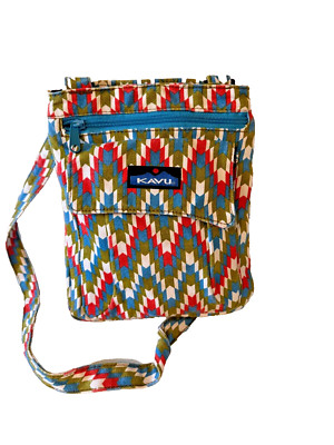 Kavu Mini Keeper Green Aztec rope sling bag crossbody Shoulder Purse ...