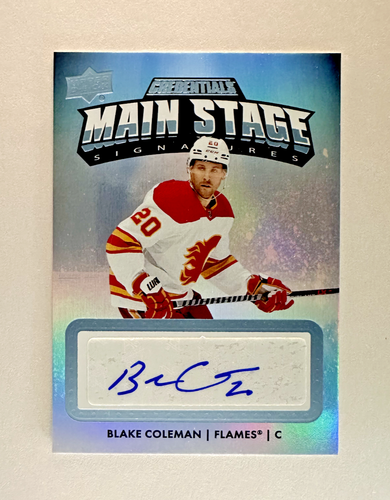 Blake Coleman 2022-23 UD Credentials 🔥Main Stage Signatures🔥 Auto ...
