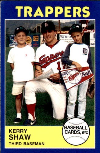 1988 Salt Lake City Trappers Team Issue #17 Kerry Shaw Kansas City ...