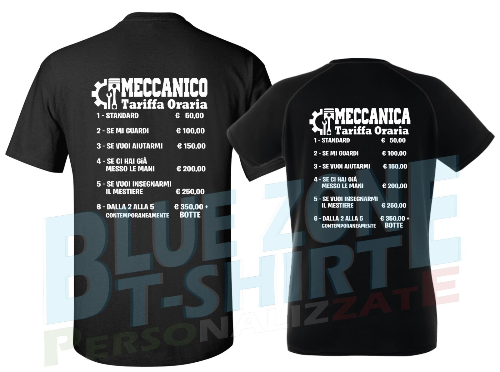 Meccanico Maglietta Tariffa Oraria T-Shirt Meccanica Divertente Lavoro ...