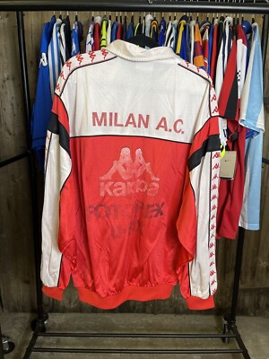 AC Milan 1986-87 Kappa Track Suit Jacket XL Football Shirt | eBay