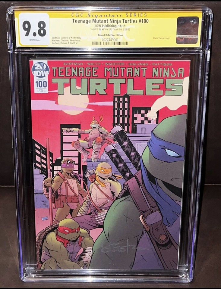 *SIGNED* Teenage Mutant Ninja Turtles #100 CGC Signature Series Kevin ...