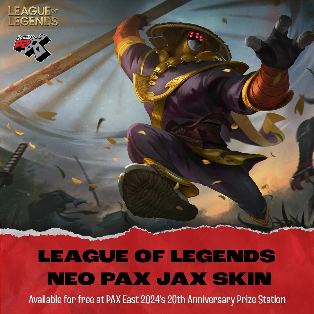 League of Legends NEO PAX JAX Skin PAX East 2024 Exclusive Promo Code ...