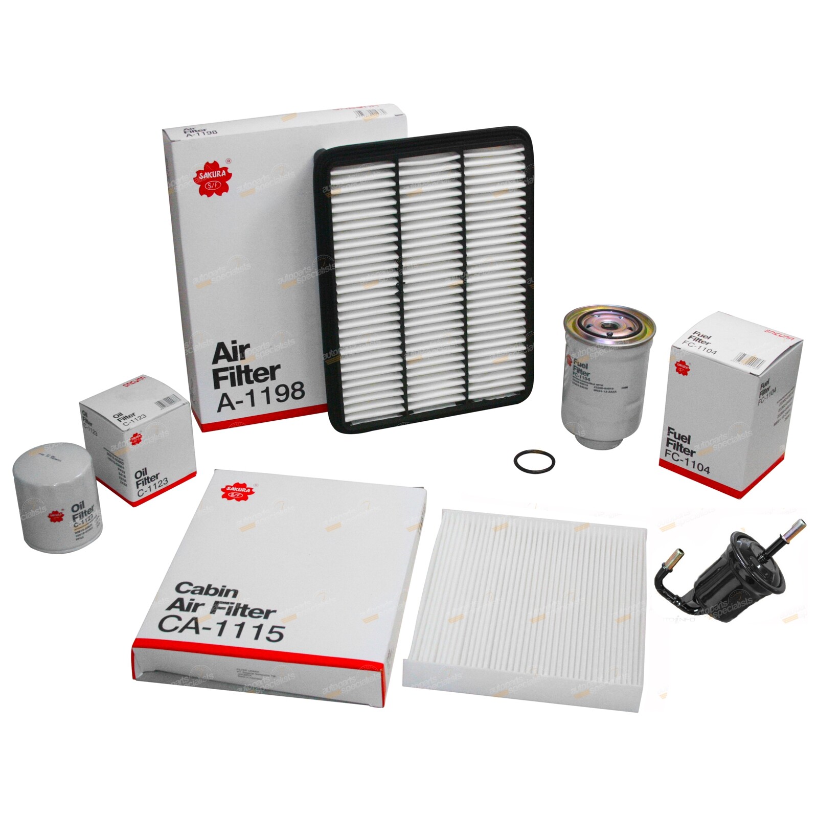 Air Oil Fuel & Cabin Filter Kit for Prado KDJ150 KDJ155 4cyl 1KD-FTV 3 ...