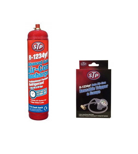 R1234YF Air Con Regas Kit By STP Car Air Conditioning Refill Recharge ...