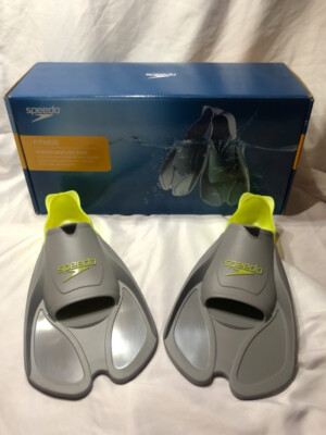 Speedo Biofuse Unisex Swim Training Fins Grey/Yellow, XS - Youth Shoe ...