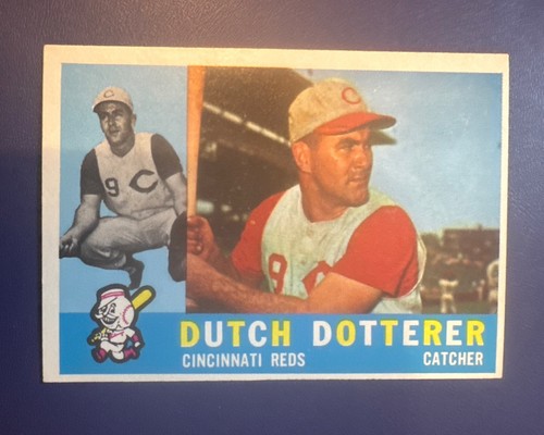 1960 TOPPS #21 DUTCH DOTTERER CINCINNATI REDS CATCHER *FREE SHIPPING ...