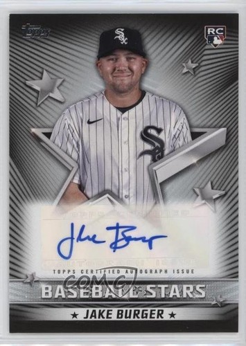 2022 Topps Series 1 Baseball Stars Black /199 Jake Burger Rookie Auto ...