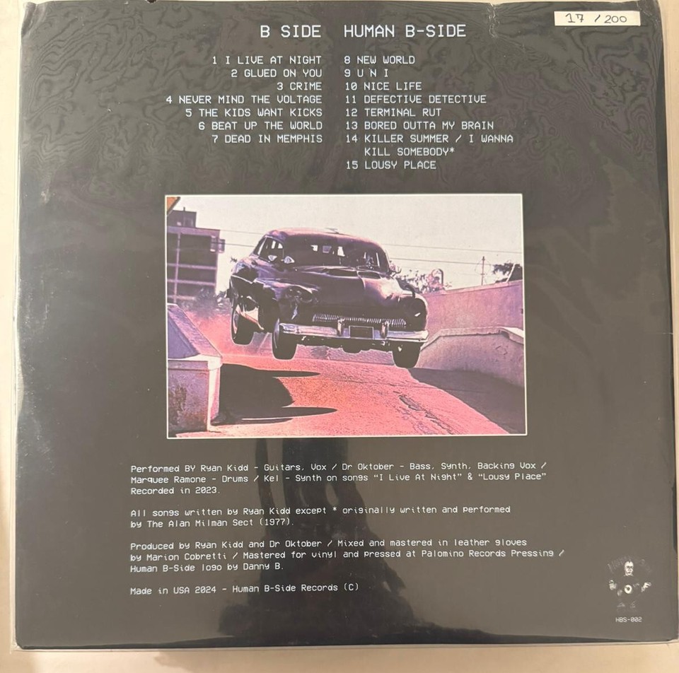 RYAN KIDD – DEAD IN MEMPHIS - LIMITED #17/200 VINYL LP BLACK *SPLIT ...