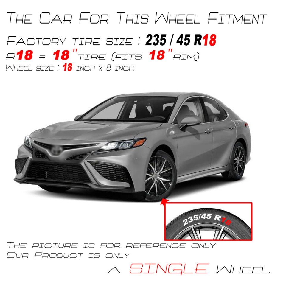 2021-2024 Toyota Camry 18" Machined Black OEM Wheel | 4261106J30 ...