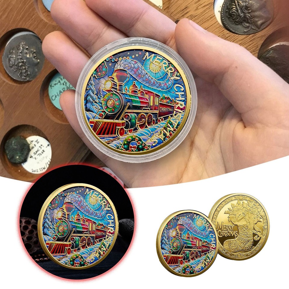 Merry Christmas Train Commemorative Coin Metal Collectible Perfect For ...