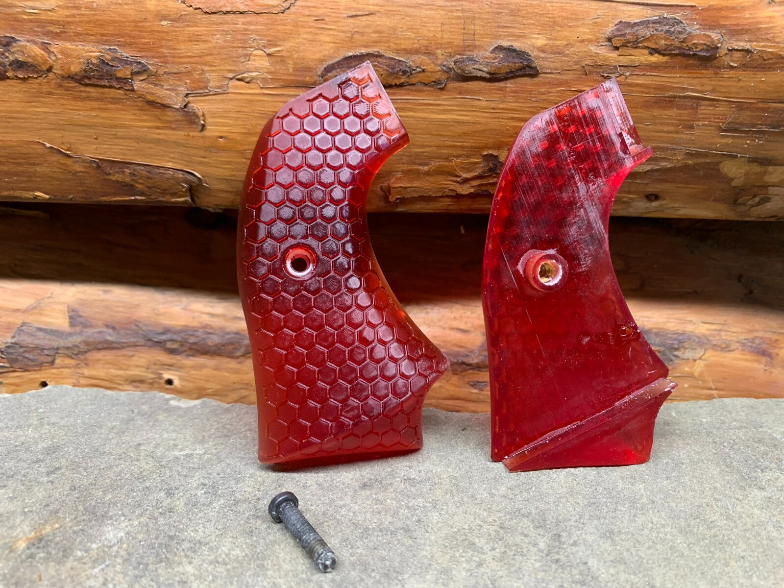'MAUL' Chiappa SAA 1873 Grips Made in USA Honeycomb Deep Red Extended w ...