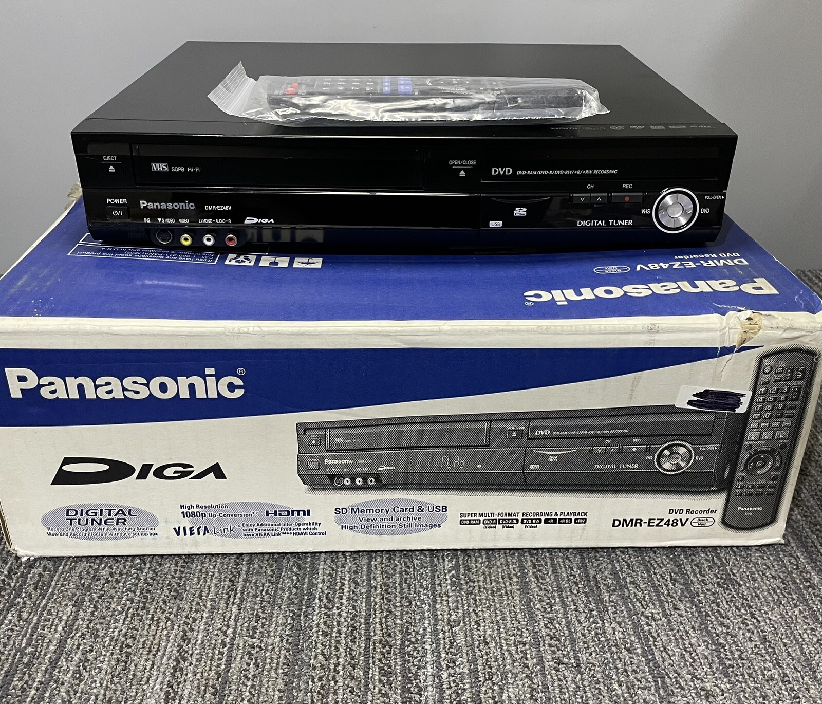 Panasonic DMR-EZ48V DVD VCR Recorder Fully serviced Restored ...