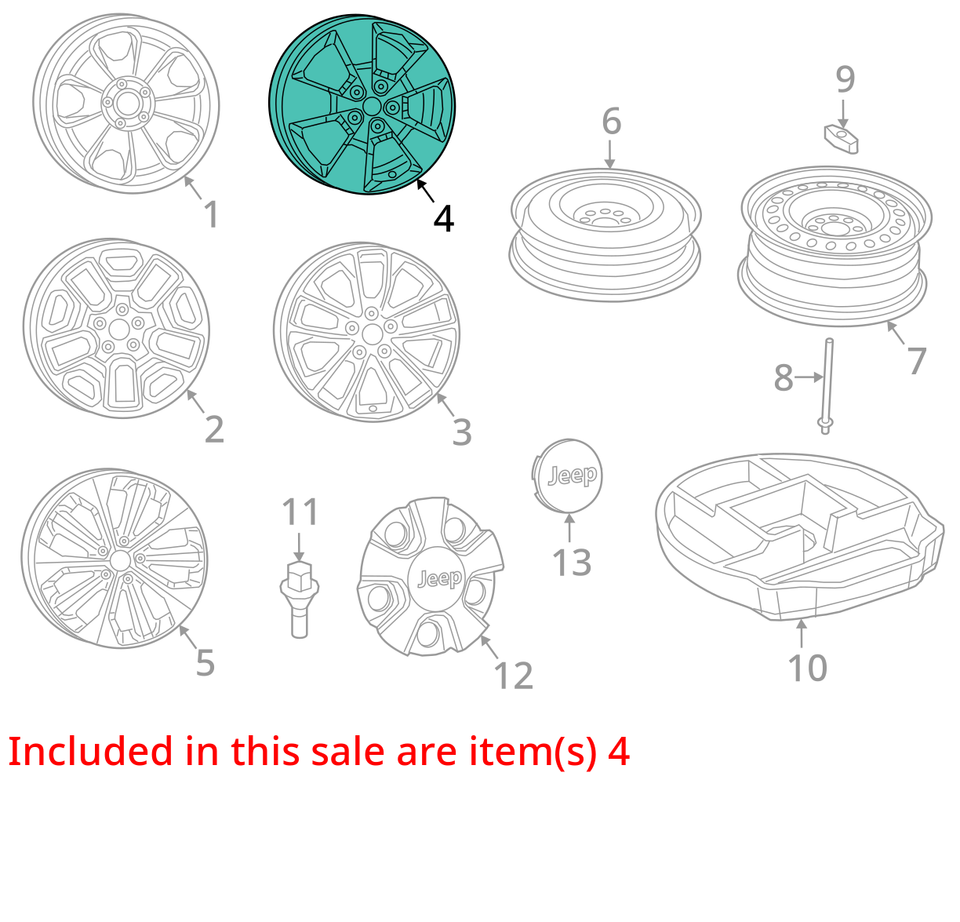 2019 Cherokee Wheel/Rim Sku#4312824 | eBay