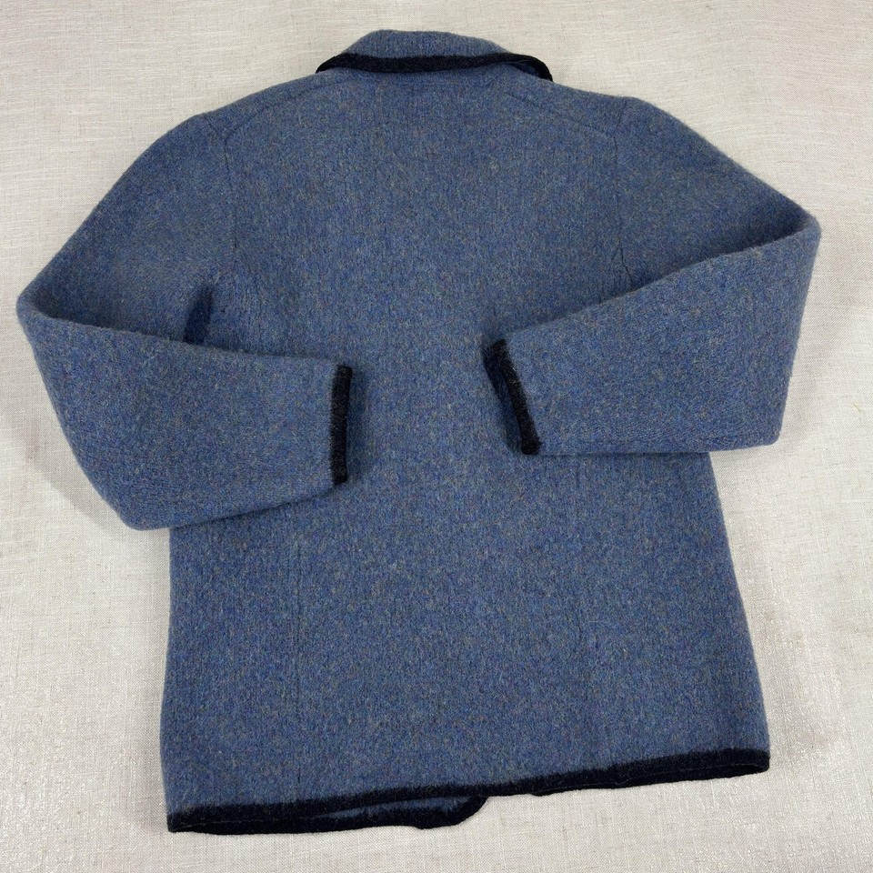 Stape Boiled Wool Jacket Womens Medium Blue Tyrolean Trachten Made in ...