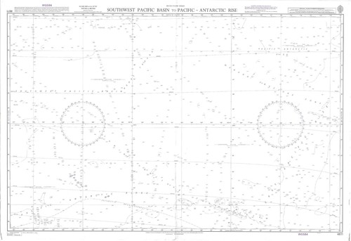 4611 Southwest Pacific Basin Antarctic Rise South Pacific Ocean Chart ...