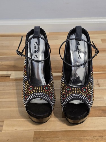 Alba Women's Studded High Heel Stiletto Platform Heels Size 8 | eBay