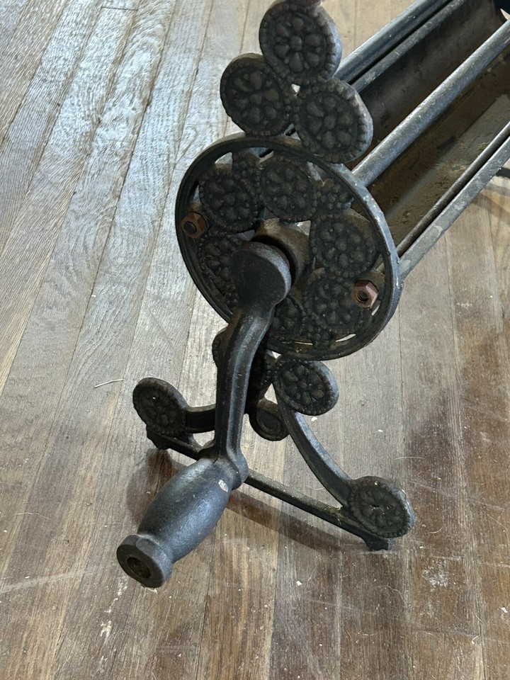 Antique/Vintage Cast Iron Newspaper Log Roller Fireplace Tool Wood ...