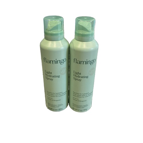 TWO Flamingo Light Hydrating Spray 6.7 oz Vetiver Bergamot Glow Lock ...