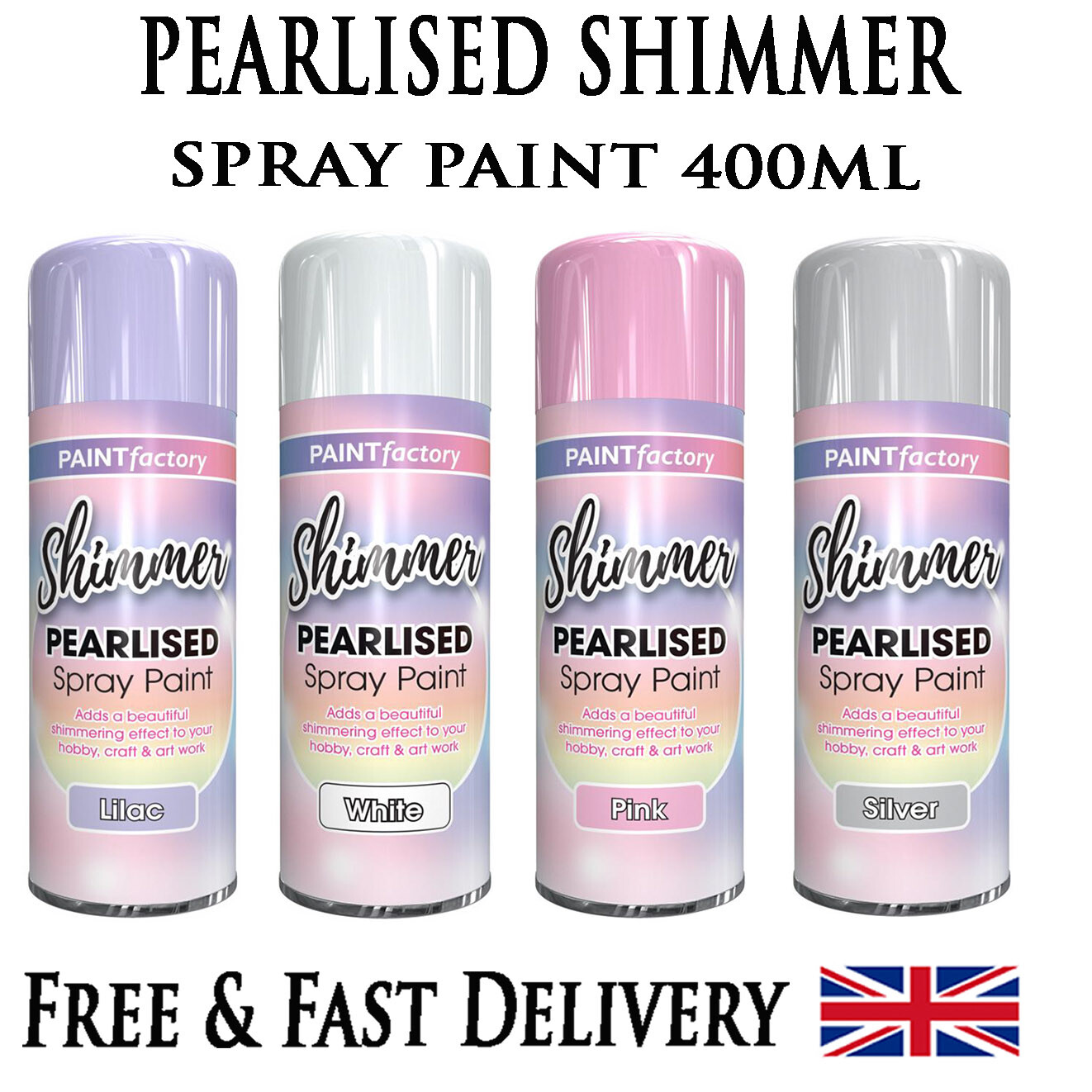 Pearlised Shimmer Effect Spray Paint Pearlescent Pearl Glitter Craft ...