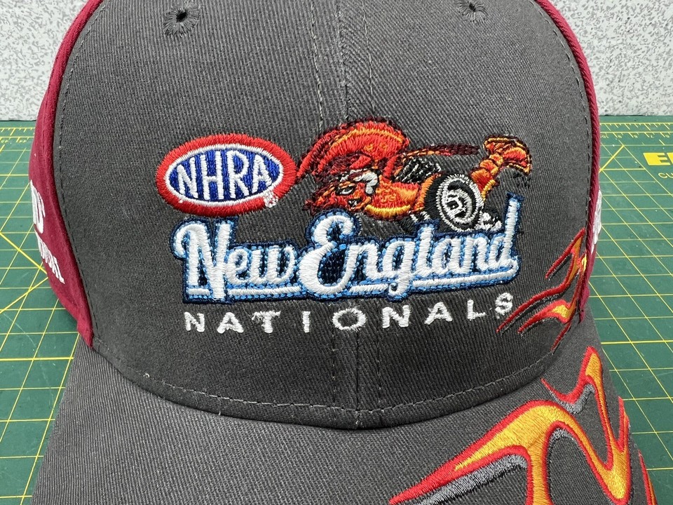 2023 NHRA DRAG RACING NEW ENGLAND NATIONALS FLAMED EMBROIDERED HAT CAP ...