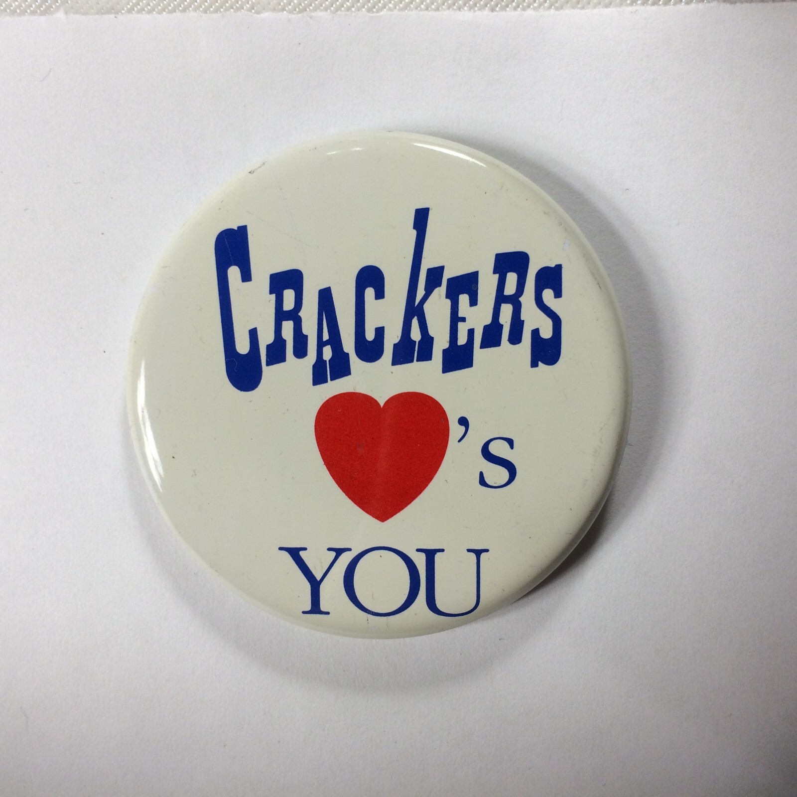 Crackers Loves You 2 1/4" Button Pin | eBay