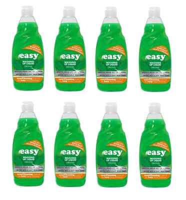 8 x Easy Washing Up Liquid Original 500ml Effective Grease & Dirt ...