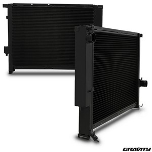 42mm BLACK ALUMINIUM ALLOY RACE RADIATOR RAD FOR BMW 3 SERIES E36 M3 3. ...