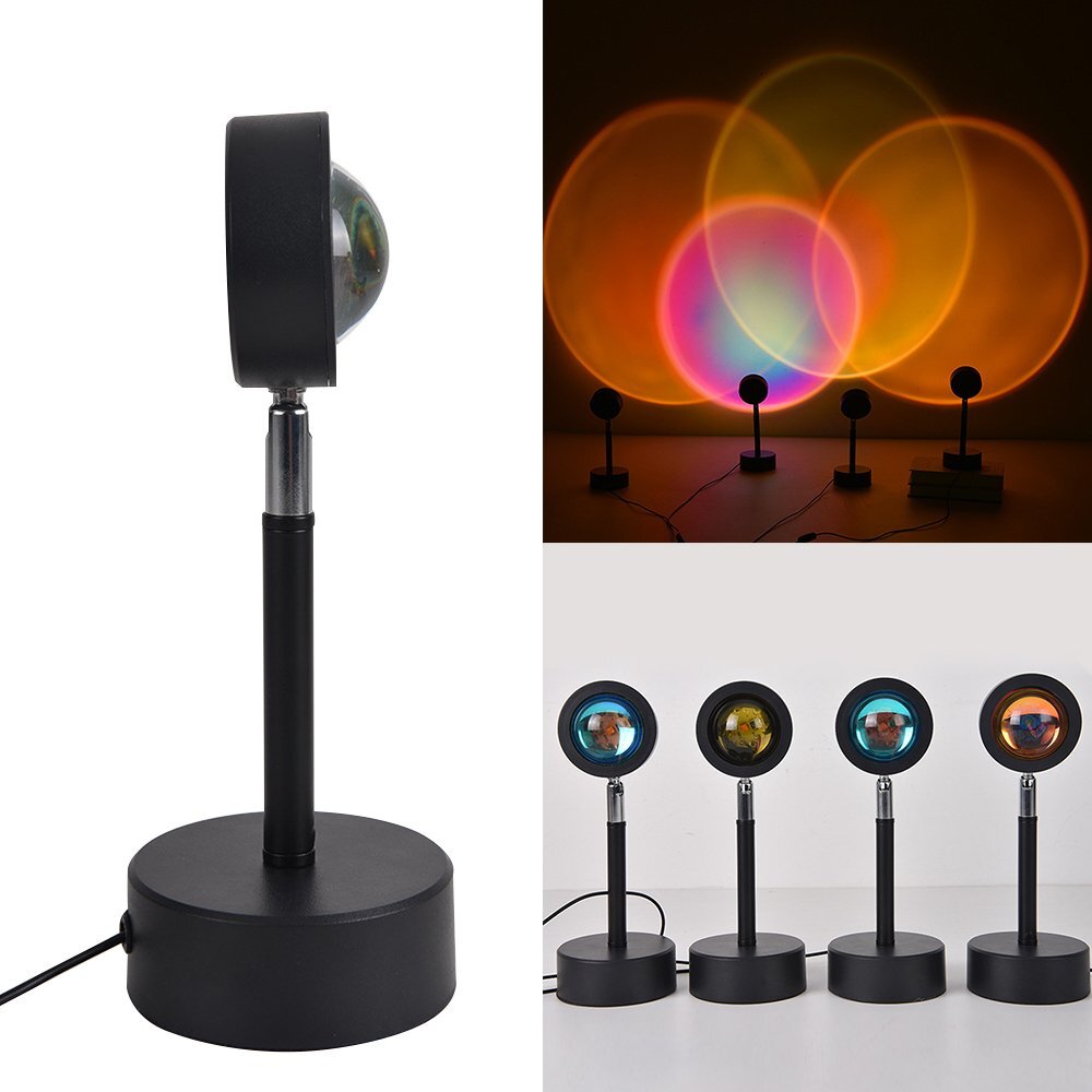 LED Sun Sunset Rainbow Projector Atmosphere Light Lamp USB Home DIY ...
